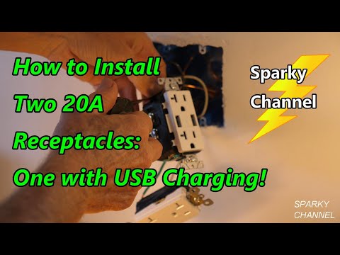 How to Install Two 20A Receptacles: One with USB Charging!