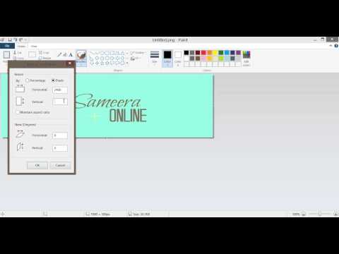 How To Resize An Image Using Paint Program