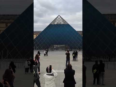 Billie Eilish’s “HIT ME HARD AND SOFT” album promo spotted at the Louvre in Paris, France