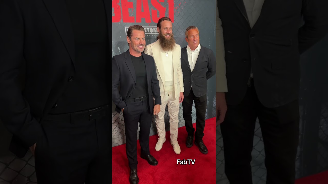 Daniel MacPherson, director Tyler Atkins and Barry Brooker arrive at the BEAST premiere