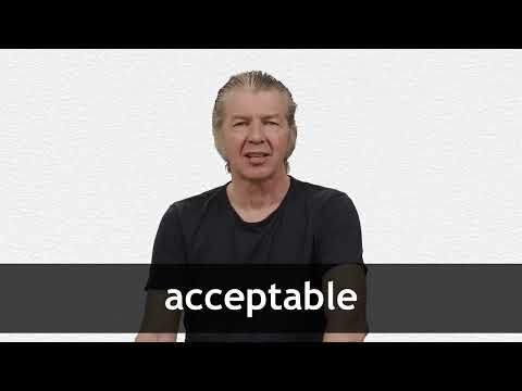 ACCEPTABLE definition and meaning | Collins English Dictionary