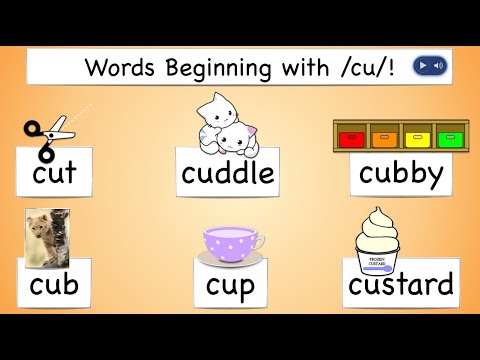 Phonics for Kindergarten and First Grade: Words Beginning with /cu/ cut, cub, cup, . .