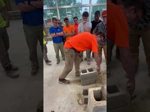 13” piece one swing of the hammer #construction #brick #masonry #concrete #mason