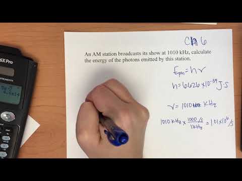 Ch 6 Energy of a photon