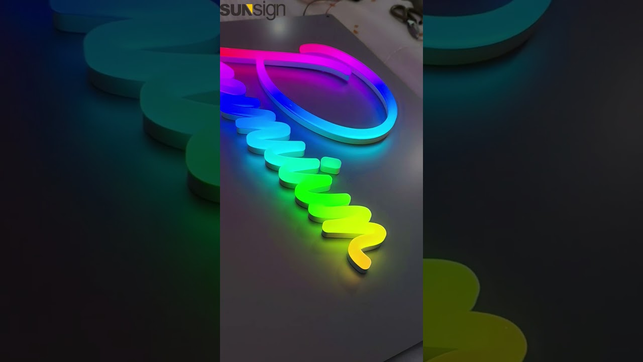 RGB LED acrylic neon letters are a popular and vibrant way to display custom text or logos.