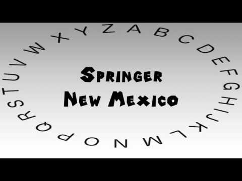 How to Say or Pronounce USA Cities — Springer, New Mexico