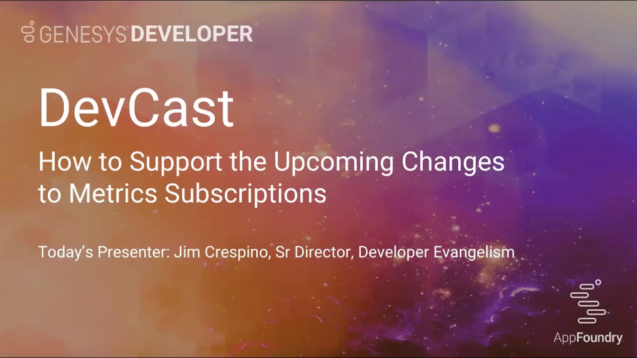 DevCast Tutorial #10 | How to Support the Upcoming Changes to Metrics Subscriptions