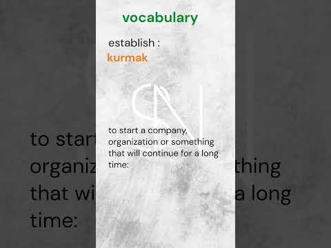 establish #english #vocabulary #englishb1 #learnenglish #pronunciation