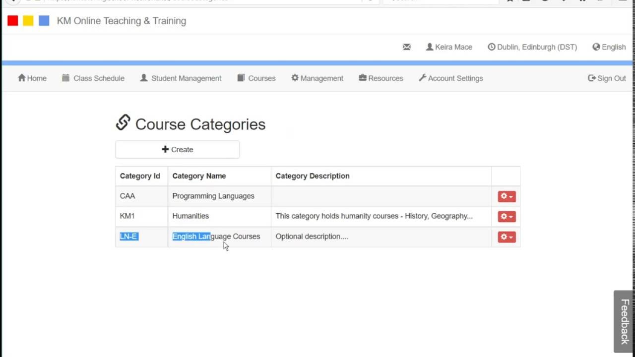 Courses - Course Categories
