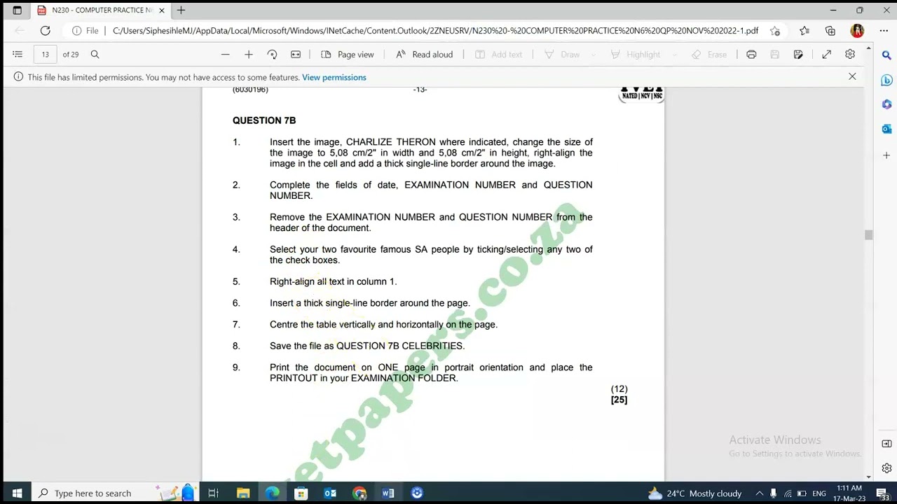 CP N6  MS WORD FORMS PART 2