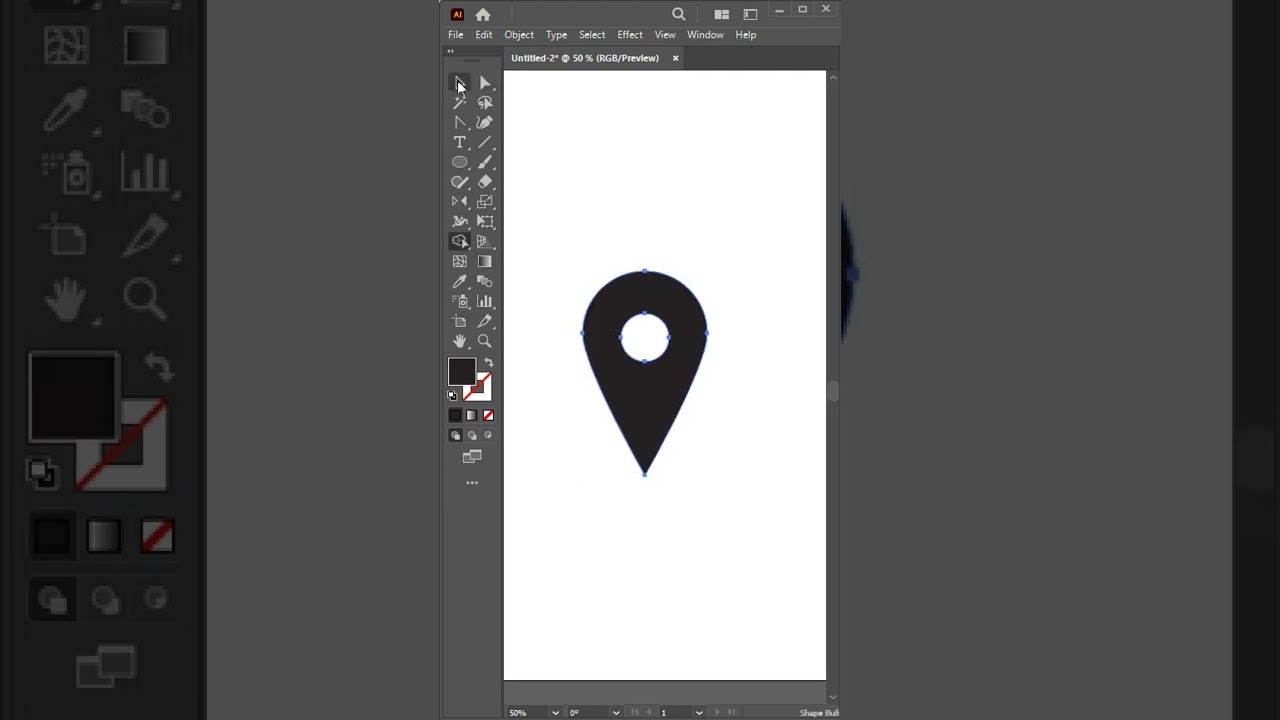 Location icon design in adobe illustrator #illustrator #shorts #shortvideo #youtubeshorts #youtube