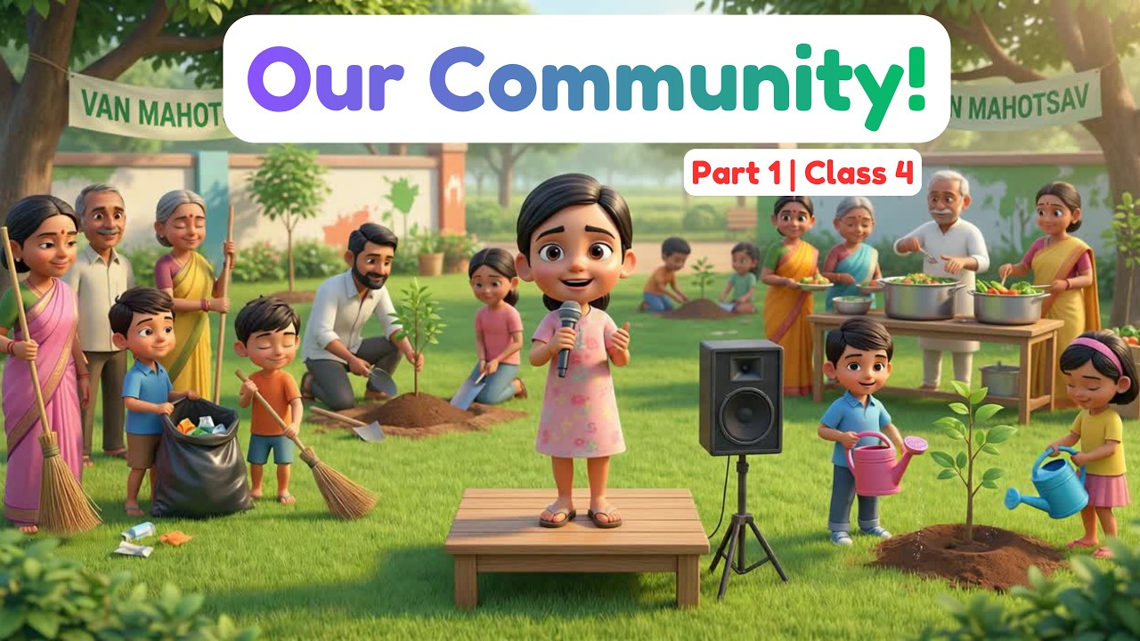 📚 NCERT Class 4 EVS Chapter 1 – Living Together (Part 1) | Animated for Kids | Moyna’s Learning