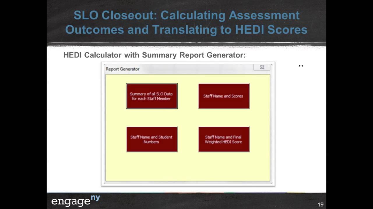 Webinar Video: Student Learning Objectives (SLO) Closeout and Reflection