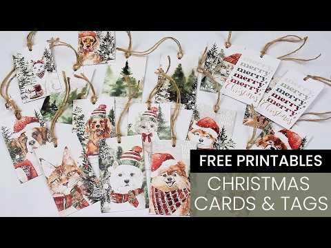 Christmas Printables Free, DIY Christmas Gift Tags, Free Printable Christmas Card, DIY Triangle Box