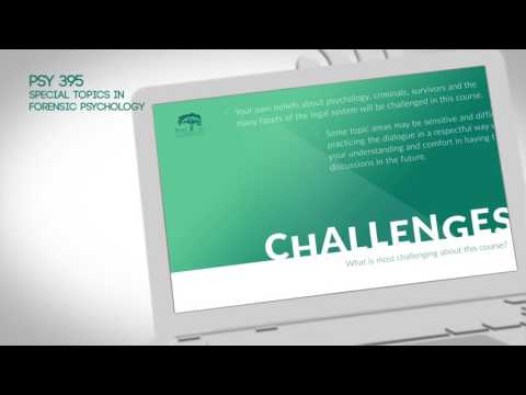 PSY 395 - Special Topics in Forensic Psychology