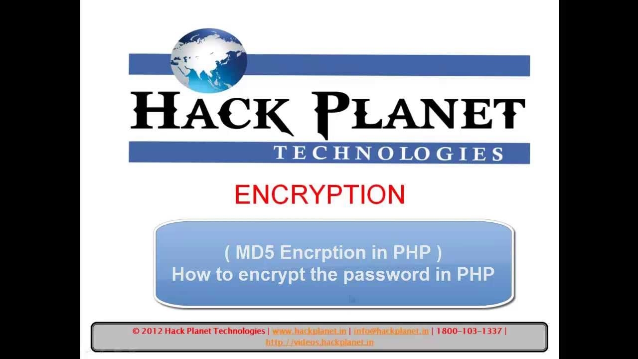 MD5 Encryption & Password Saving in PHP function
