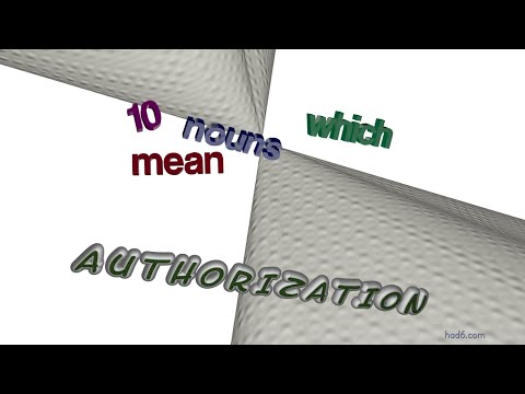 authorization - 15 nouns synonym of authorization (sentence examples)