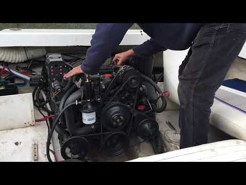 Volvo Penta 4.3 GL engine run after rebuild