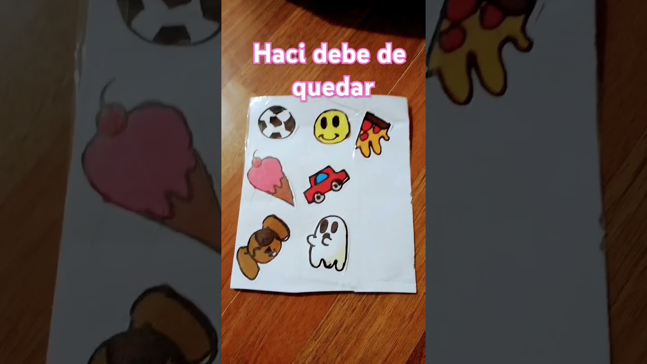 Como hacer stickers caseros #origami #manualidades #stickers #dibujos