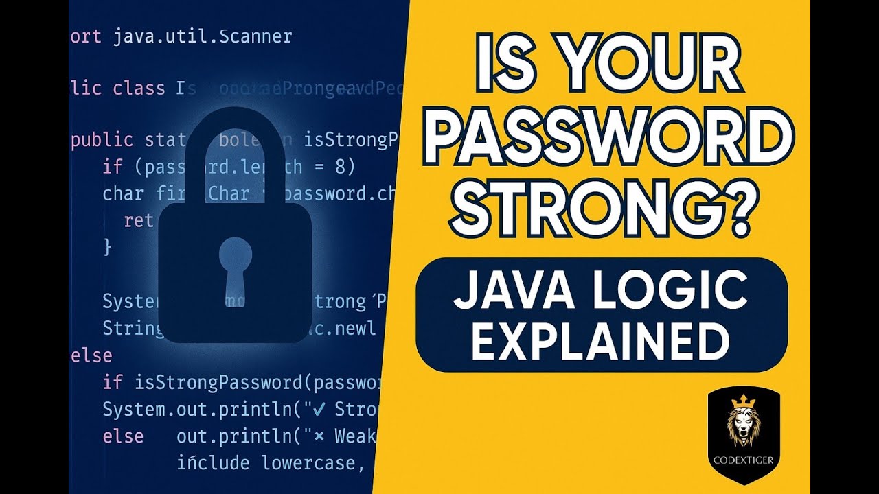 Java Mini Project – Password Strength Checker | Full Explained in Hindi
