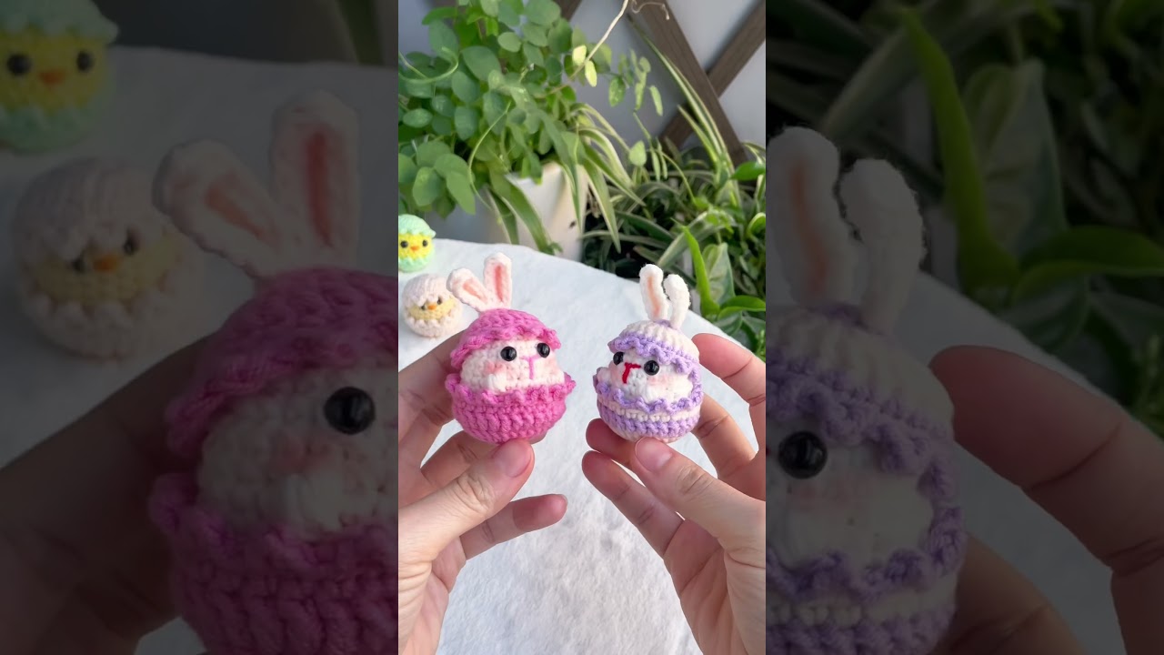 ✨crochet bunny Easter eggs✨ idea gift for Easter #crochetanywhere #crochet #diy #bunny #crochetidea