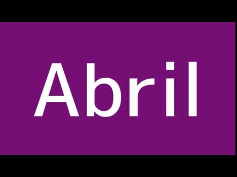How to say April in Spanish