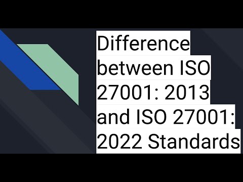 Difference between ISO 27001: 2013 and ISO 27001: 2022 Standards #iso #technology #cybersecurity