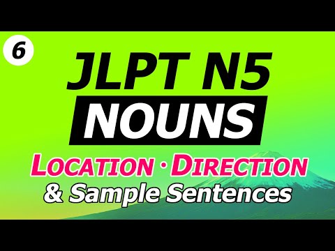 JLPT N5 Vocabulary - NOUNS with Sample Sentences #06 LOCATION & DIRECTION (Japanese for Beginners)