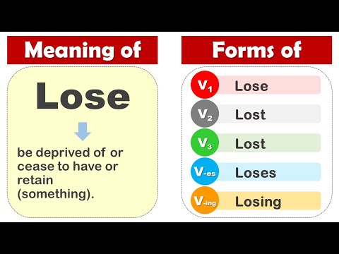 Lose Past Tense, V1 V2 V3 V4 V5 Form Of Lose, Past Participle Of Lose and Example Sentences