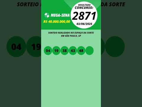 Mega Sena Resultado Concurso 2871 03/06/2025