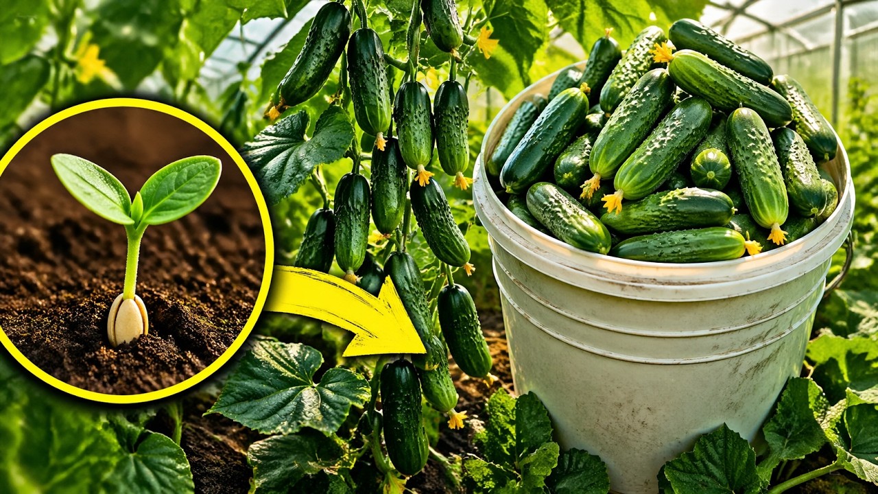 The Secret to INSANE Cucumber Yields! 🥒 Step-by-Step Guide from One Seed to a Full Bucket