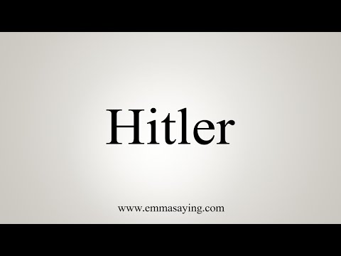 How To Say Hitler