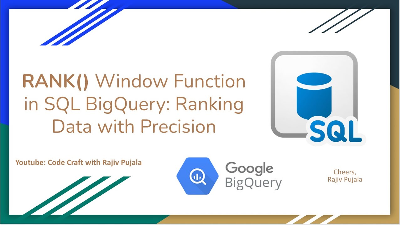 61. RANK Window Function in SQL BigQuery - Ranking Data with Precision