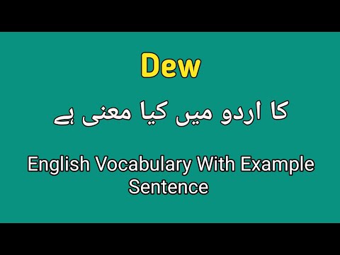 Dew meaning in English to Urdu | dew meaning with example sentence