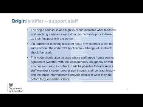 Introduction to the School Workforce Collection