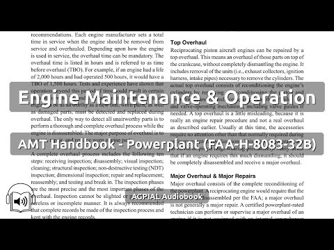 Chapter 10 Engine Maintenance & Operation | AMT_POWERPLANT | AGPIAL Audio/Video Book