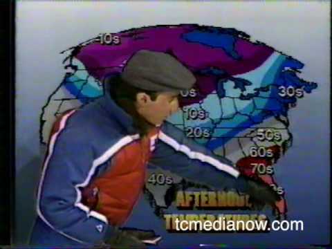 Paul Douglas forecasting with Snow Shoes 1985