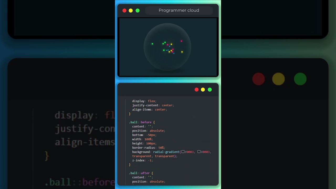 🪞🔮 Animated Glass Ball Particles Effect with HTML & CSS