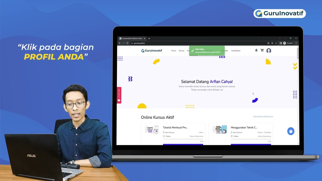 Cara Mendownload Sertifikat Event dan Kursus di GuruInovatif.id