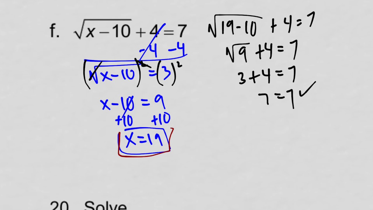 IM3 Fall Final Review Part 3