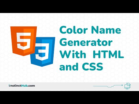 Color Name Generator With HTML and CSS