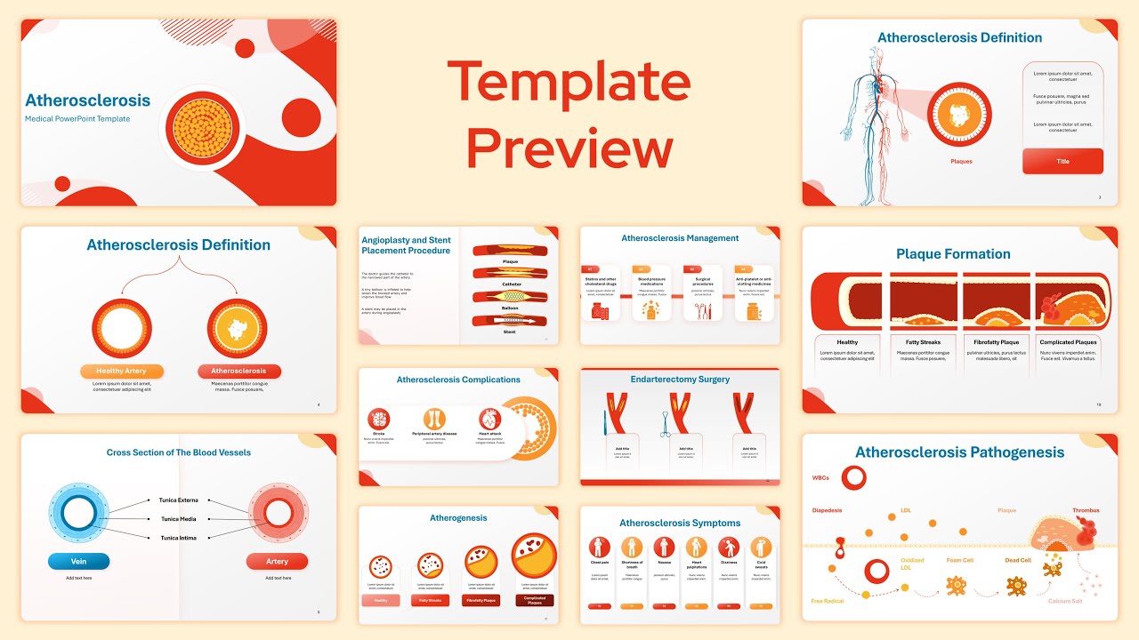 Atherosclerosis PowerPoint Presentation Template Preview