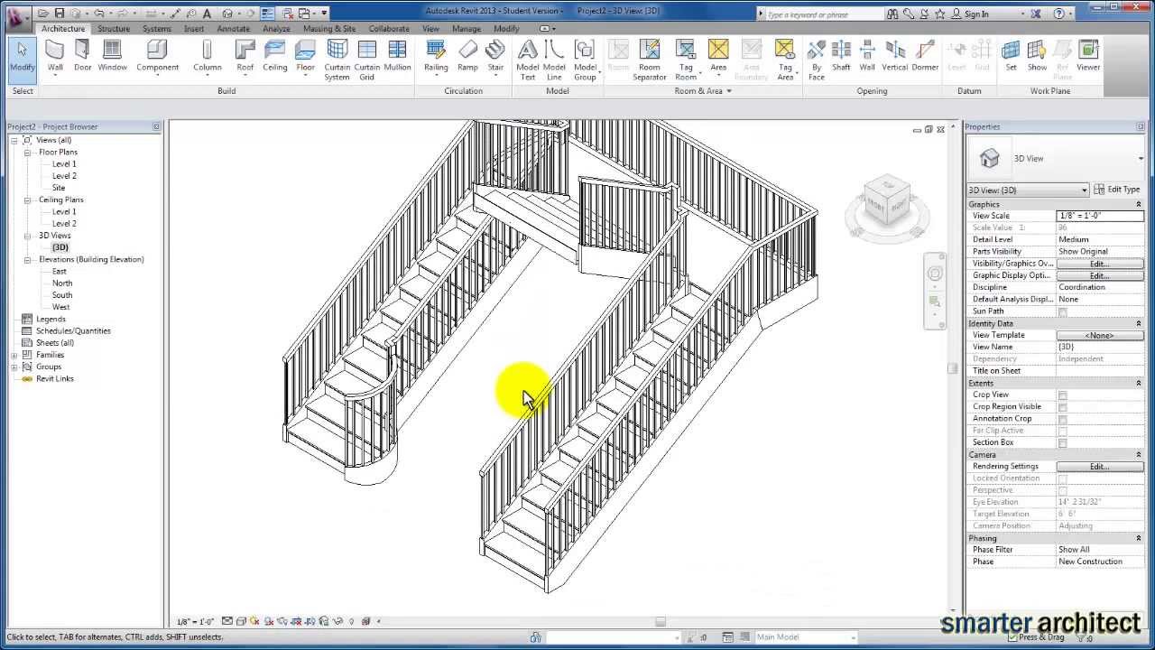 Revit Tutorials: Modifying Stair by Component