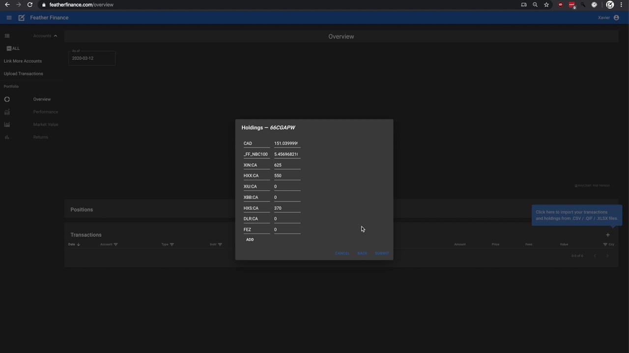 How To Import Transactions From a CSV File