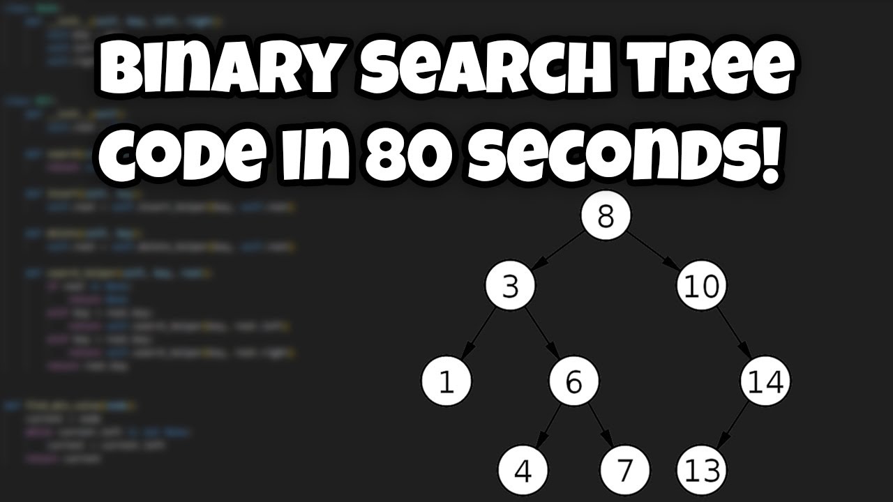 Binary Search Tree Explained in 80 Seconds
