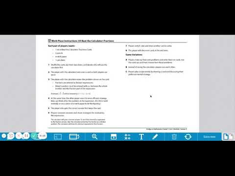 5th Grade Math: Unit 3, Module 1 - Workplace 3A: Beat the Calculator: Fractions