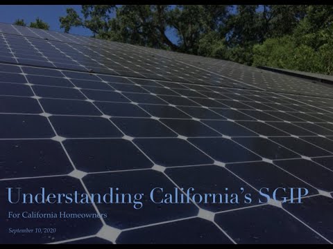 Understanding California's SGIP (for homeowners)