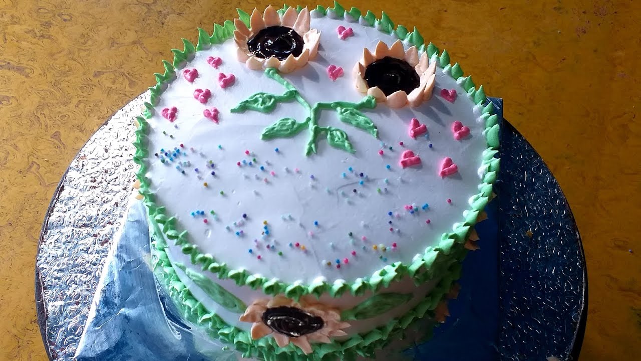 So simple Sunflower cake design of 2025 || Sunflower cake