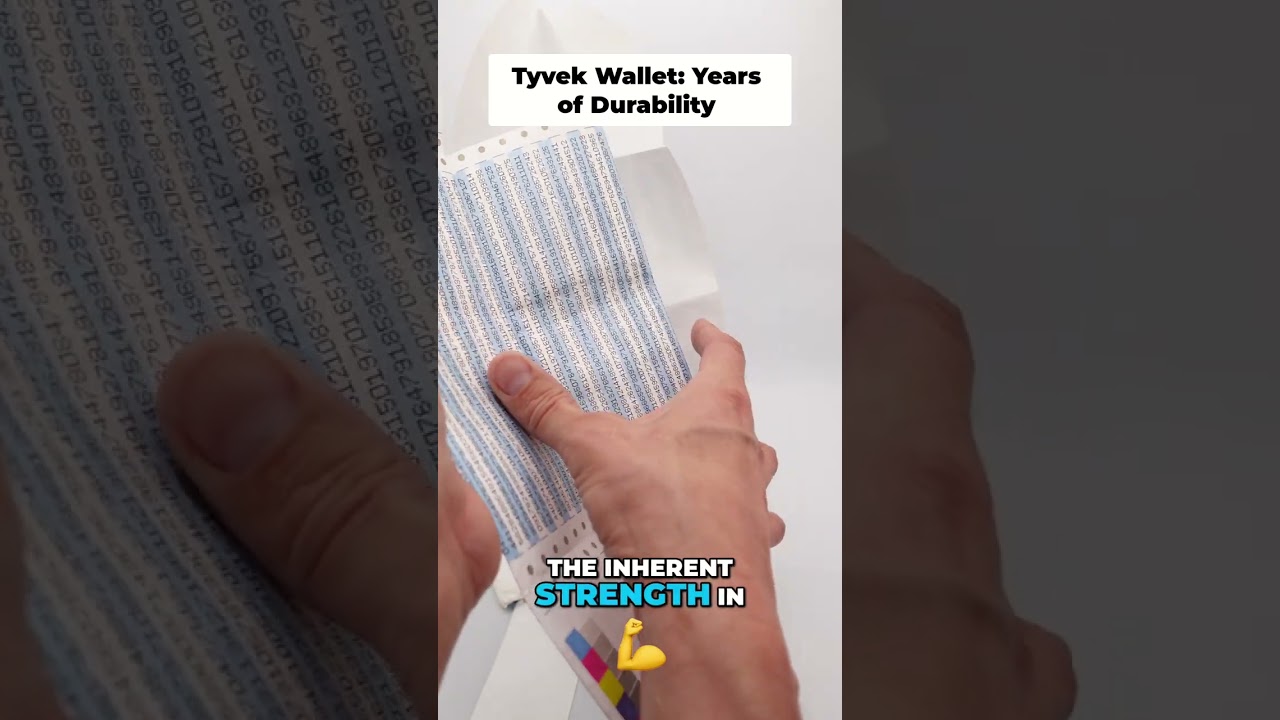 Portefeuille Tyvek : un design ultra-résistant et durable #shorts