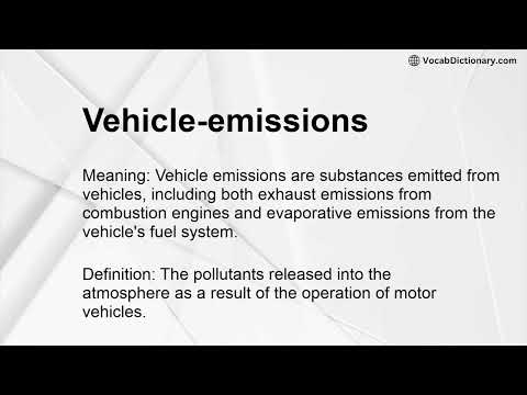 Vehicle-emissions Meaning